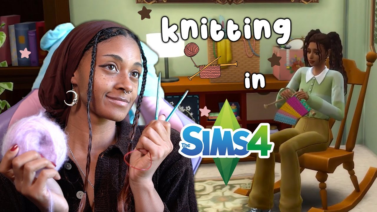 Knitting in The Sims 4 🌸 - YouTube