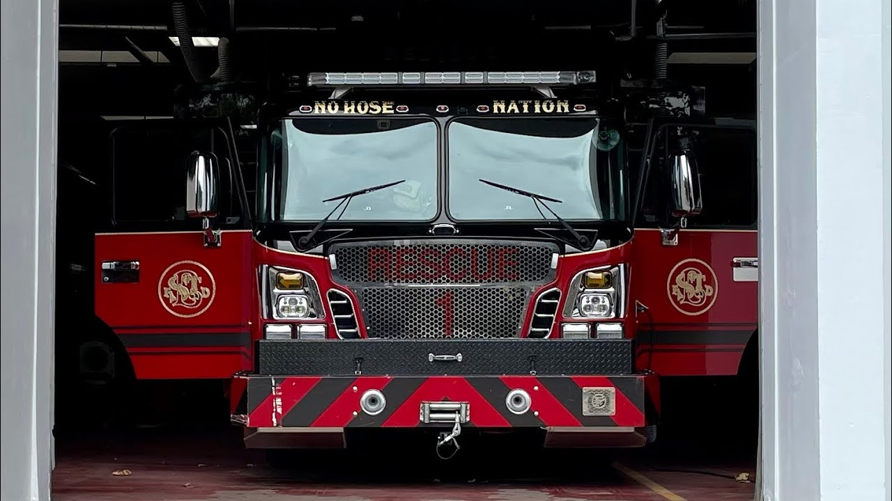 St Louis Fire Department Rescue Squad 1 walk around - YouTube