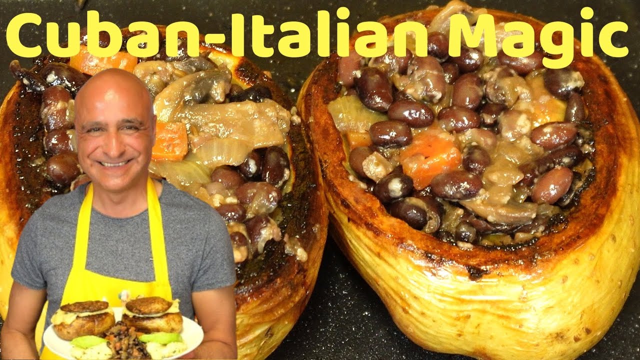 Cuban-Italian Fusion: Cheesy Black Bean Stuffed Jacket Potatoes ...