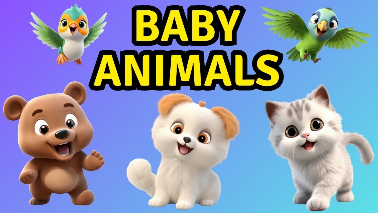 Baby Animals for Kids - Learn The Animals and Animal Sounds - YouTube