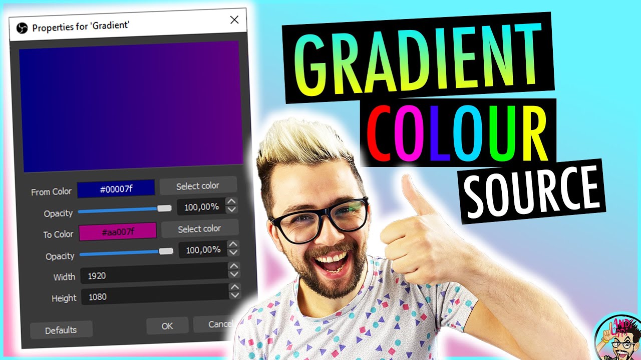 Create GRADIENT Colour Sources In OBS! - YouTube