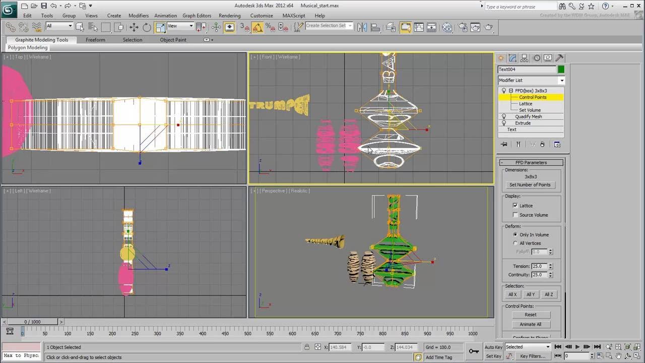 Animating Text in 3ds Max - Part 3 - Using Audio Files - YouTube