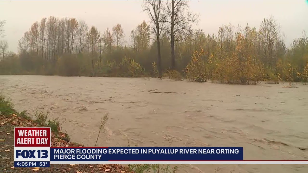 Major flooding expected in Puyallup River near Orting | FOX 13 Seattle ...