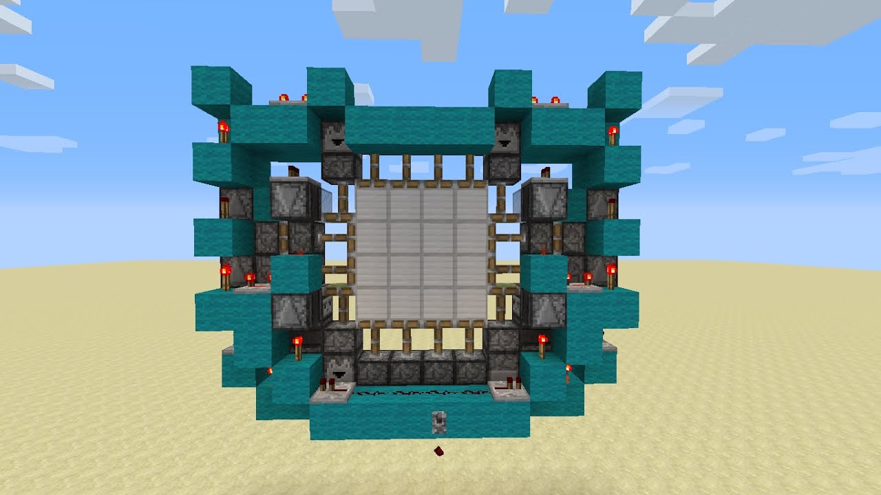 Minecraft Java , 4x4 Piston Door (240 Blocks) - YouTube
