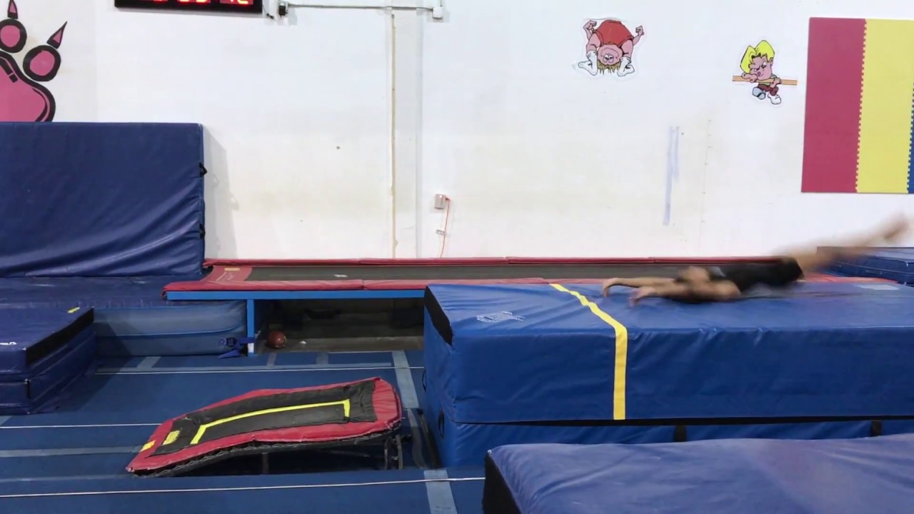 Handstand Flat Back on Mat Stack - YouTube