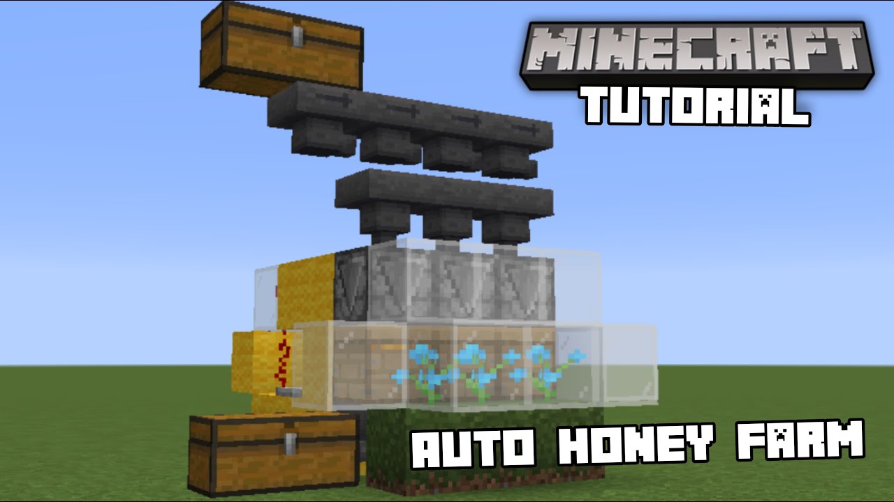 How to Make Simple Honey Farm|Minecraft Redstone Tutorial - YouTube