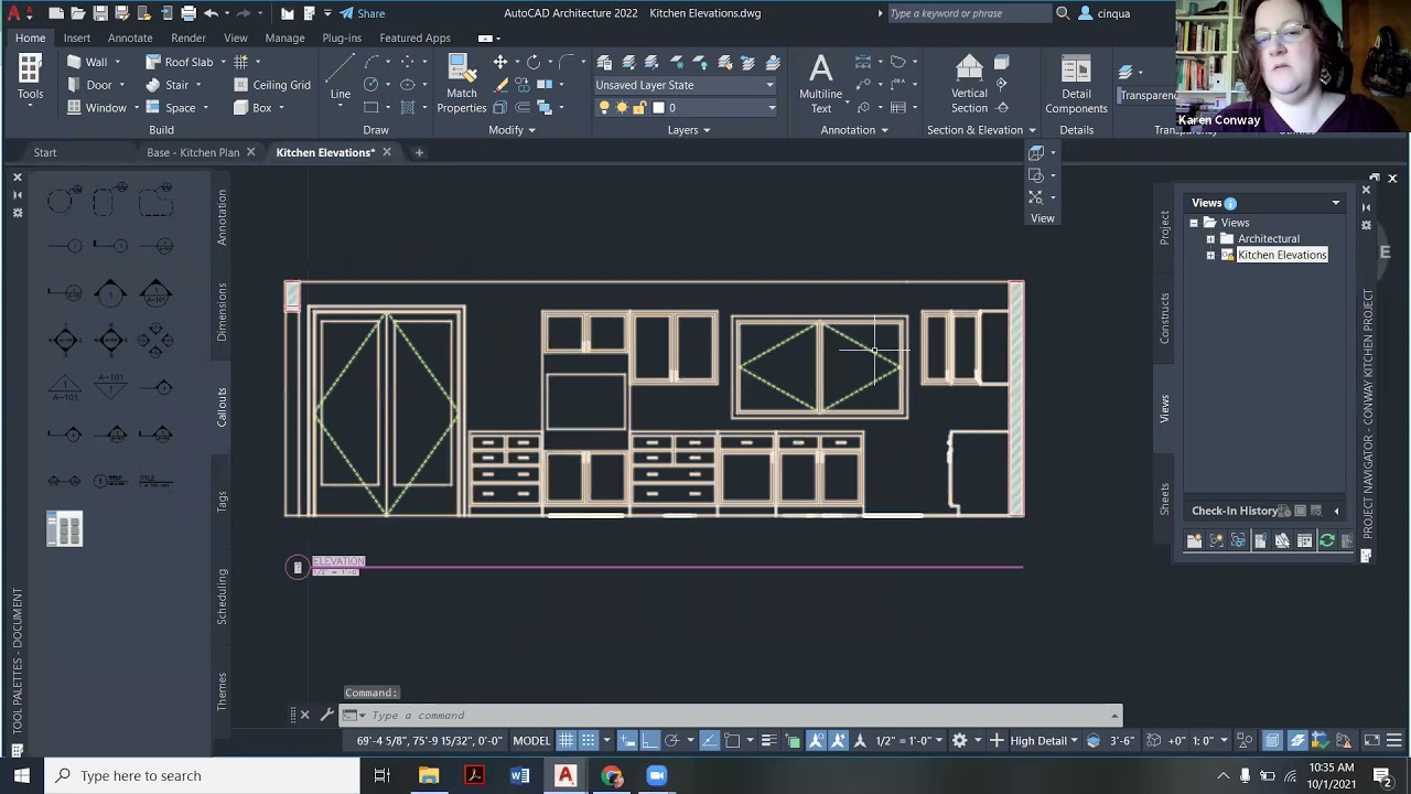 CAD - Creating Elevations from your Base File - YouTube