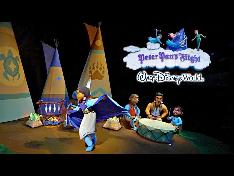 Peter Pan's Flight with New Native American Scene Low Light 4K POV Walt Disney World 2024 09 24