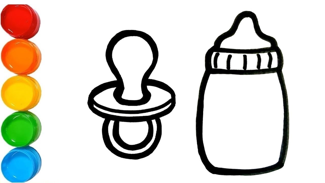 Cute baby accessories Drawing painting and colouring for kids and ...