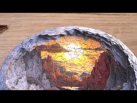 KAAYEE Wooden Jigsaw Puzzles Adult Unique Shape Advanced 3D Vision Inside the Cave 1