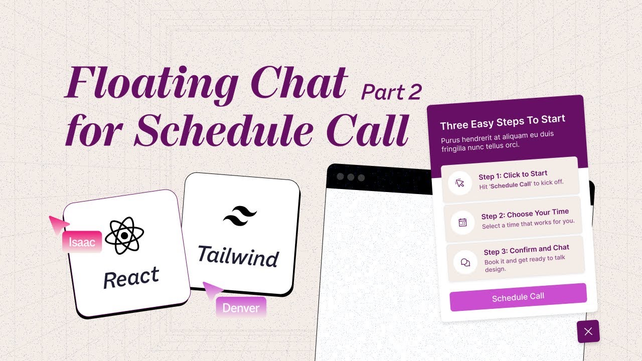 Floating Button For Easy Steps Schedule Call - React Tailwind Silent Coding Part 2 - YouTube