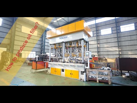 How to produce oil filter？Cheap hydraulic press production method ...