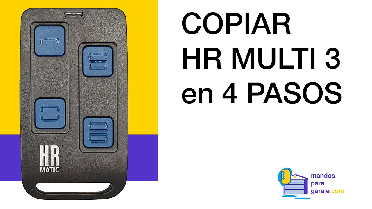 [TUTORIAL] Cómo COPIAR su MANDO JCM GO y GO MINI con HR MULTI 3 ...