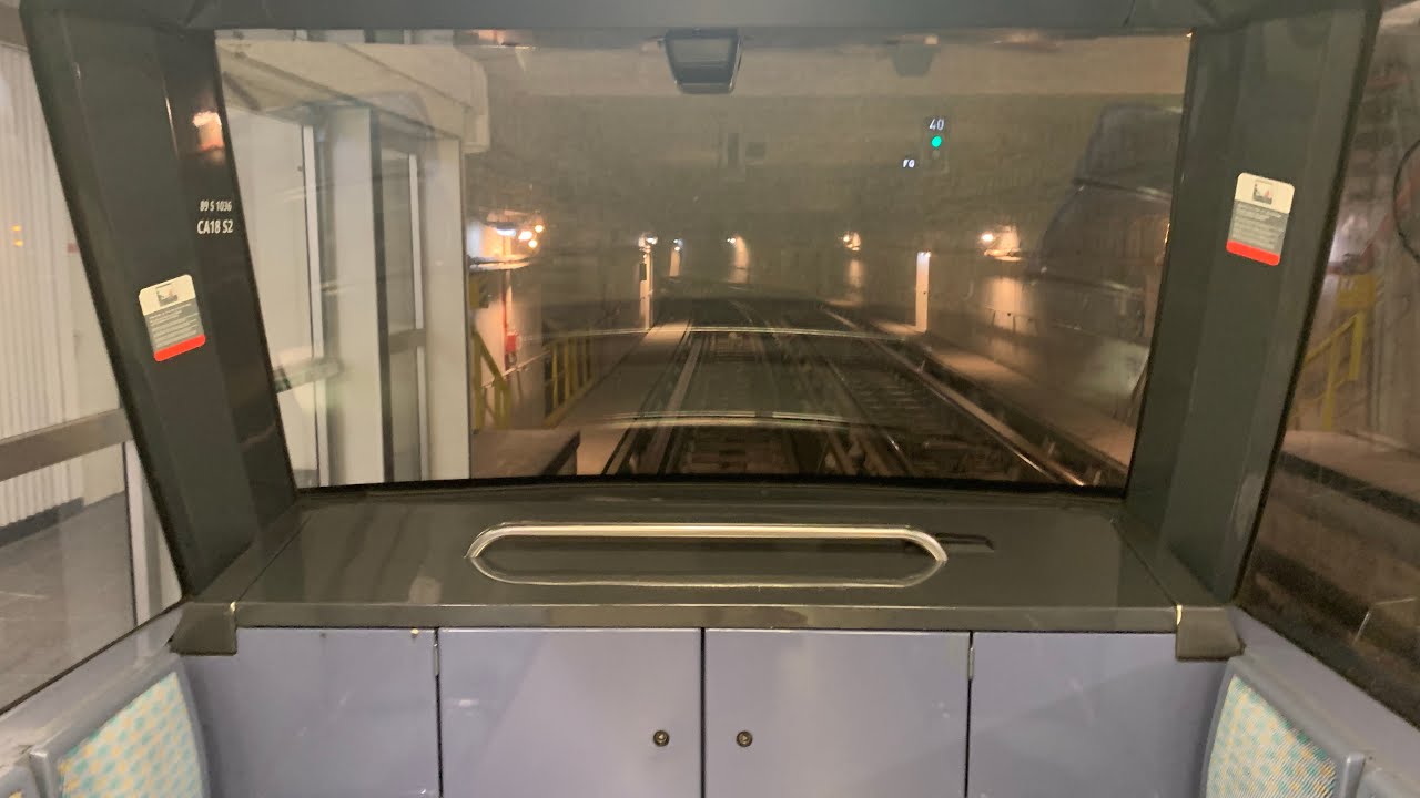 [Metro 4 RATP] Voyage dans un MP89CA (CA20) entre Les Halles et Porte ...