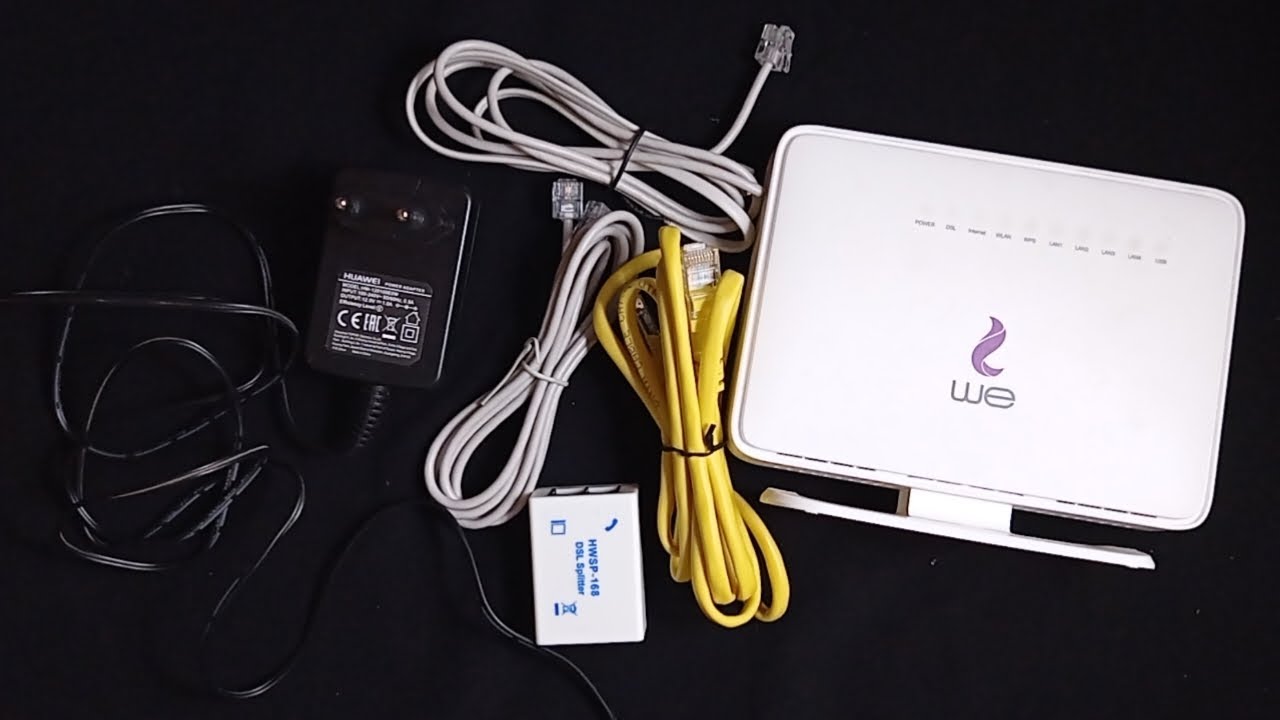 طريقة تركيب وتوصيل روتر We الجديد VDSL - YouTube
