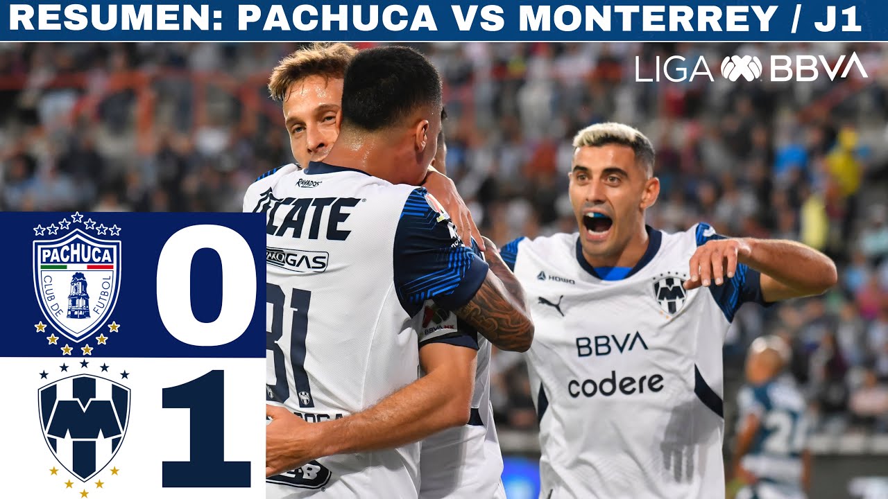 Pachuca 0-1 Monterrey - J1 / Rayados comienza con el pie derecho - YouTube
