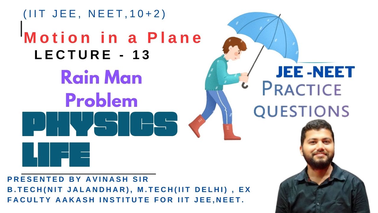 MOTION IN A PLANE. LECTURE - 13 || PRACTICE QUESTIONS ( Rain Man ...