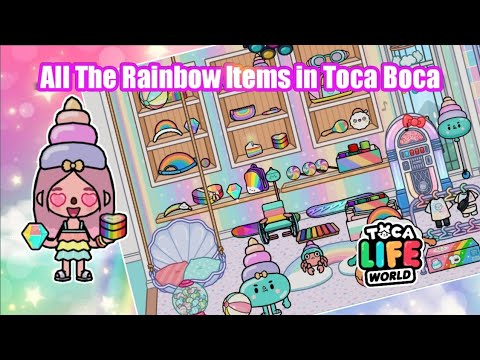 Toca Life World Find All The Rainbow Items - YouTube