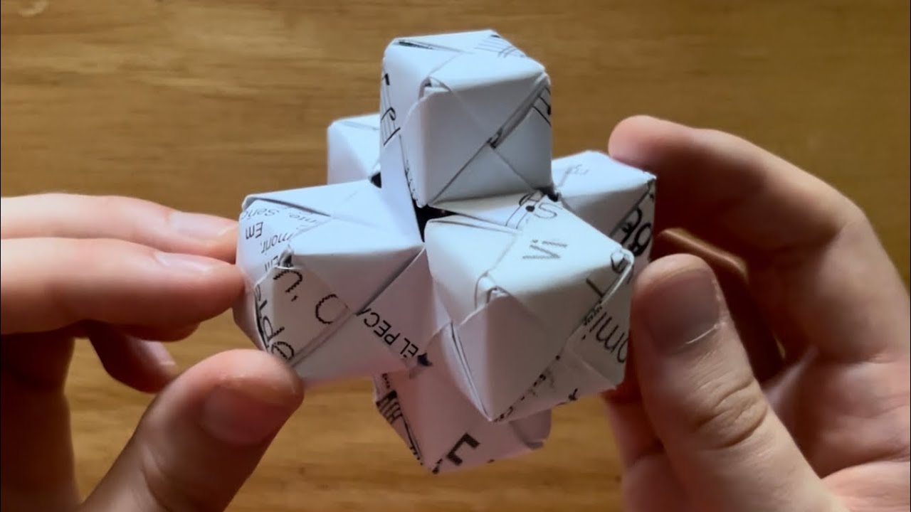 Sonobe Assembly: Extended Cube (30 Pieces) #instructions #origami - YouTube