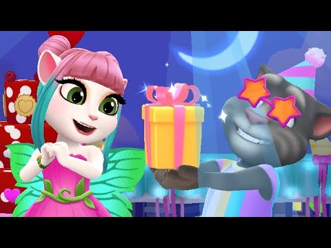 🎇Angela'ya gelen yıl başına özel yeni güncelleme 🎄// Tom ve Angela // Mənim konuşan Angelam 1,2🎆