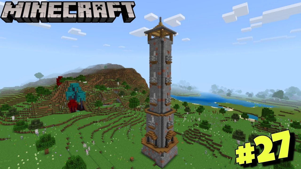 I BUILT A GIANT WATCHTOWER | MINECRAFT SURVIVAL | PART-27 - YouTube