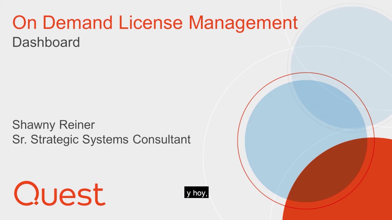 Quest - On Demand : License Manager - Panel de Control - YouTube