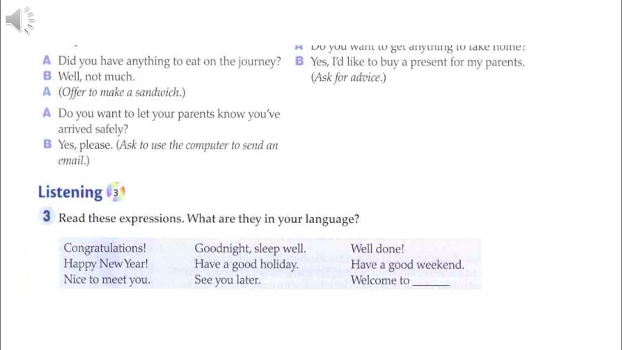 Cambridge Secondary ESL Stage 7 Listening (What should you say? What ...