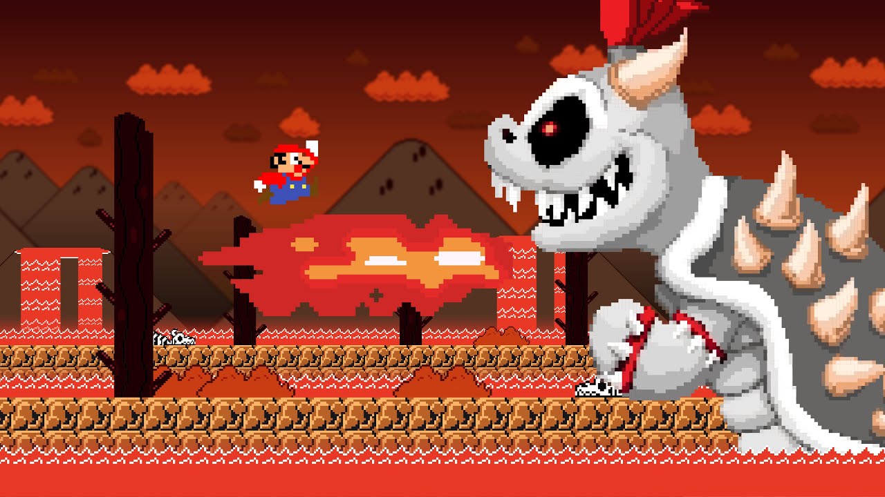 Can Mario Beat Super Mario Bros. in a World of Fire? - YouTube