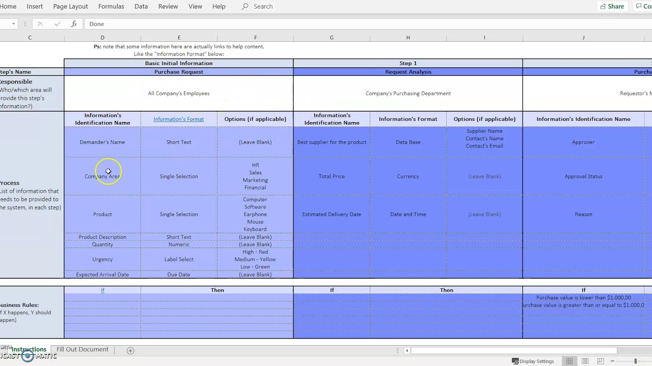 Filling Out the Process Documentation - YouTube