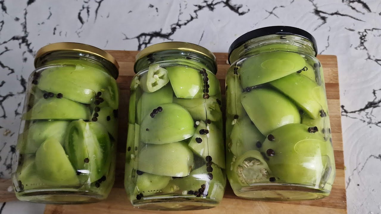 Domate Jeshile Turshi #idarama #turshi #domateskonservesi - YouTube