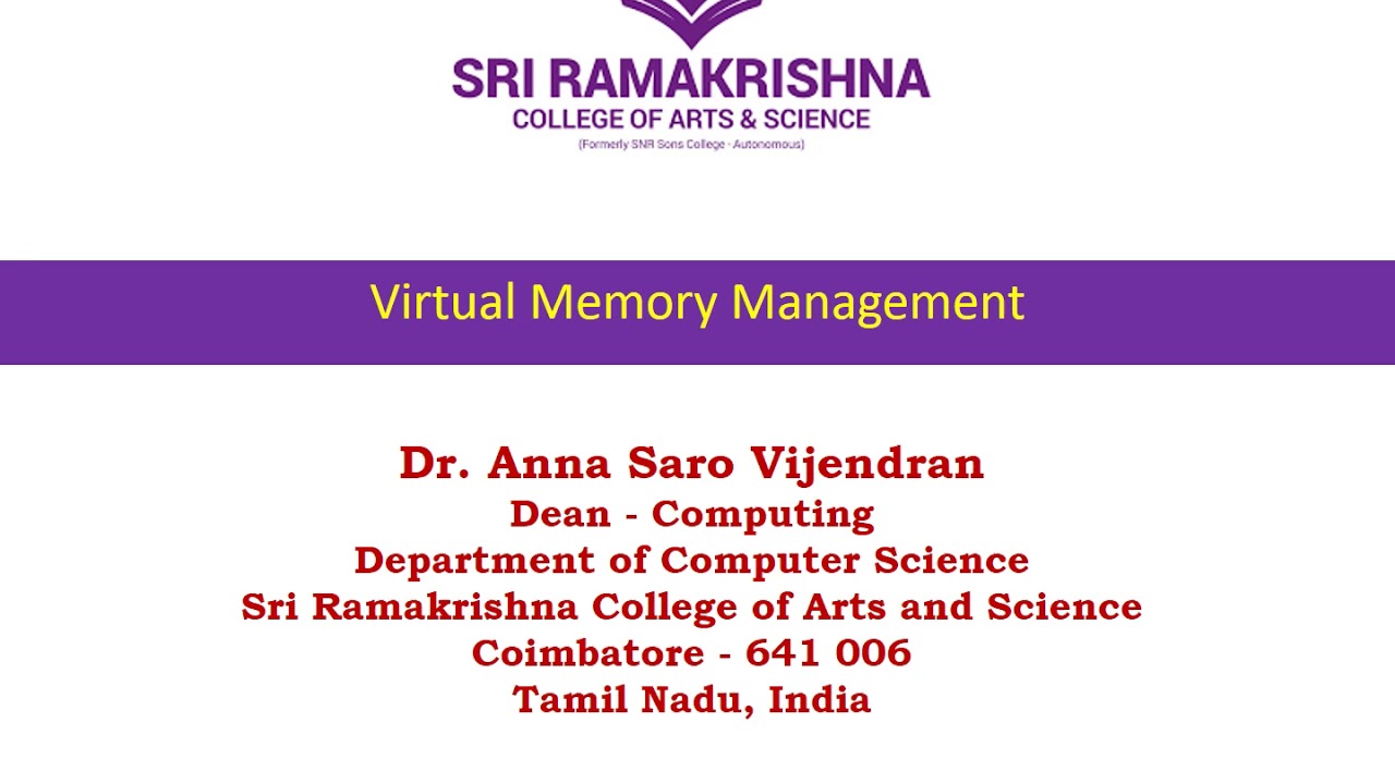 Operating System - Virtual Memory - YouTube