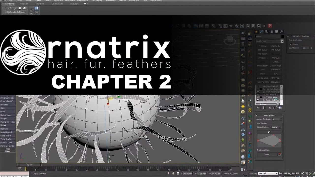 Ornatrix/3ds Max. Episode 2. Edit Guides modifier - YouTube