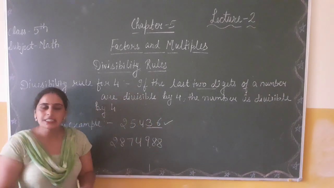 Class 4&5 math lect.2 ( Factor and multiples Divisibility rules for 4&5 ...