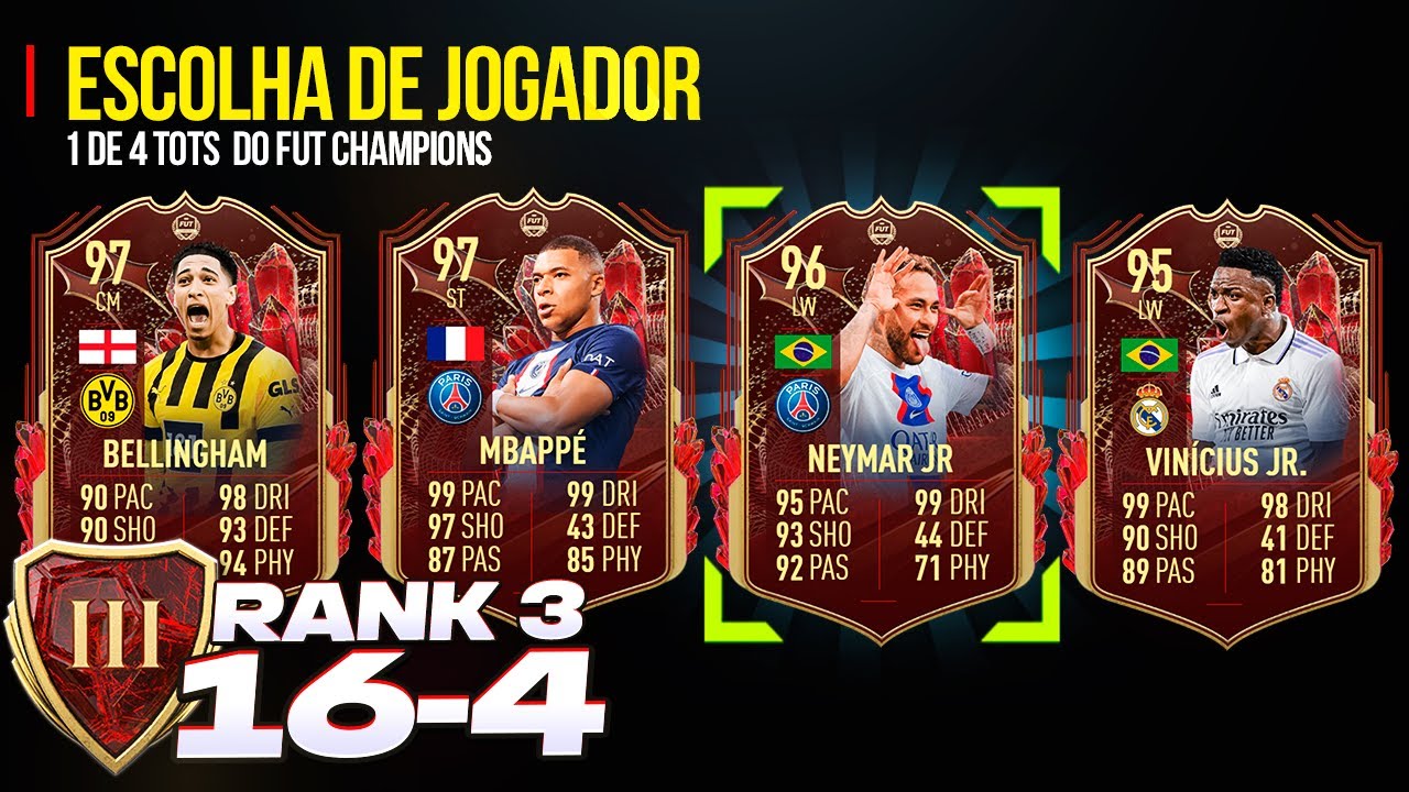 PREMIAÇÃO 16-4 RANK 3 FUT CHAMPIONS DOS TOTS EFIGS COM MBAPPE, VINI JR ...