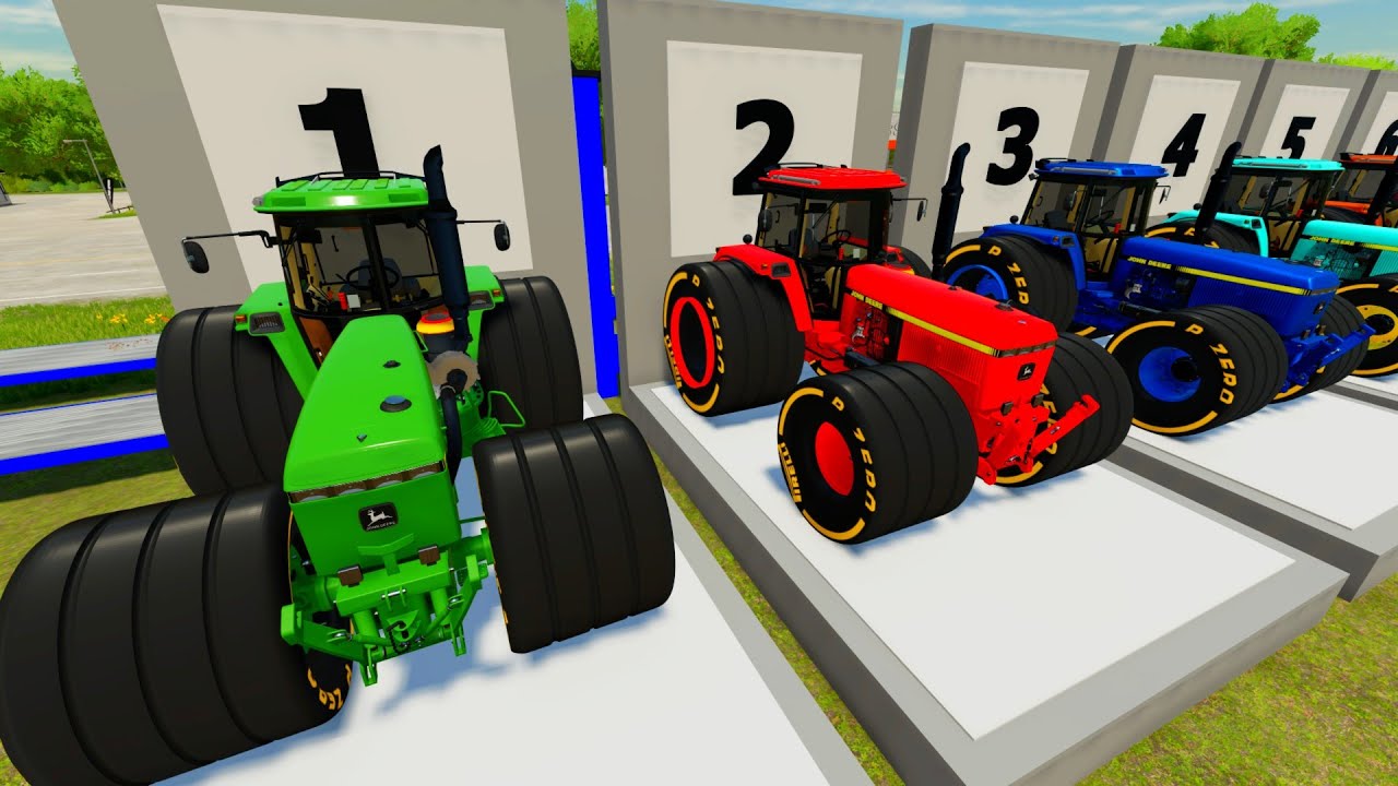 123.. Tractor and Colorful Platforms | Agricultural Vehicles in the ...