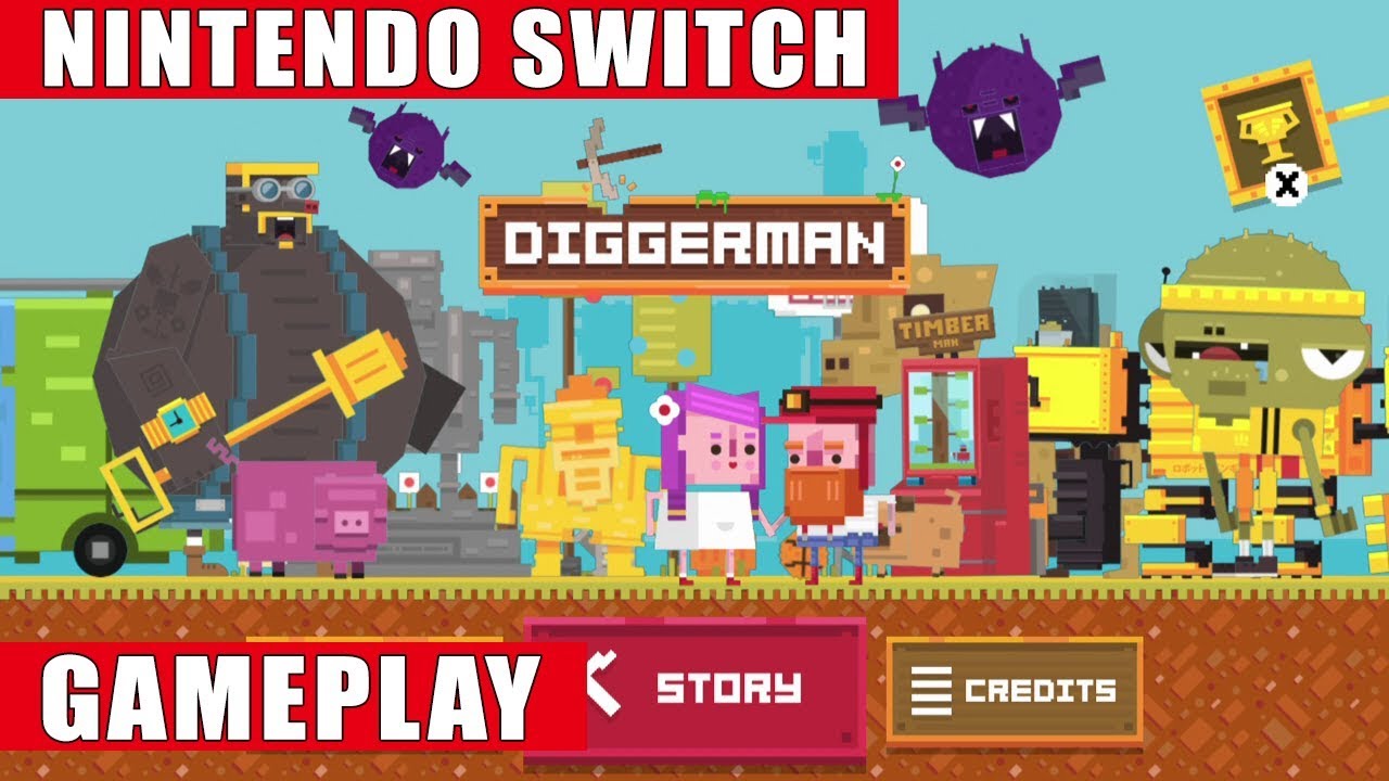 Diggerman Nintendo Switch Gameplay - YouTube