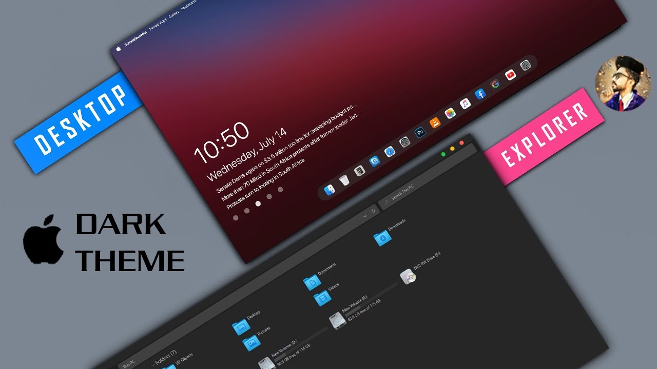 MacOS Big Sur Theme (Dark) | Make Windows 10 Look Like MacOS Big Sur ...
