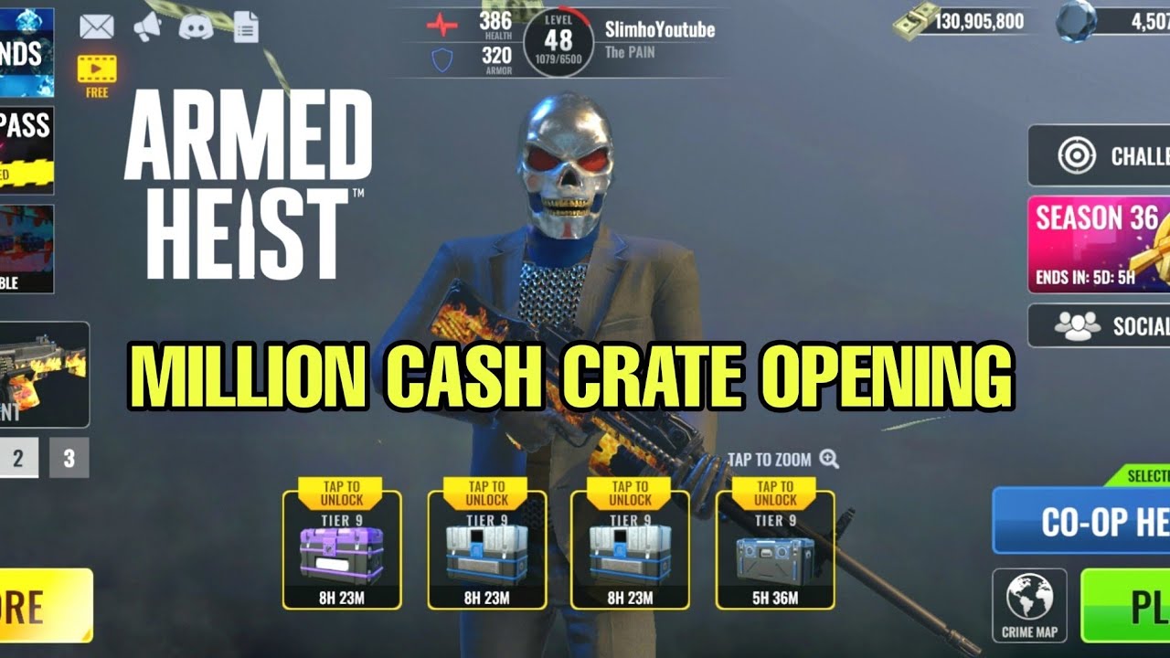 MILLION CASH/ MONEY CRATE OPENING| ARMED HEIST ( No MOD APK/ UNLIMITED ...