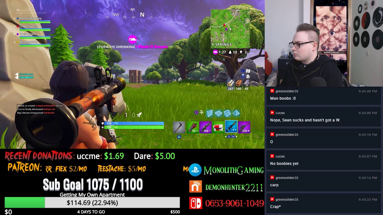 MY FIRST FORTNITE WIN + BOOB REVEAL - YouTube