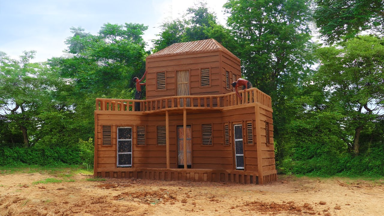 The Secret Technique to Mix Mud with Straw for Villa Walls and Roof ...