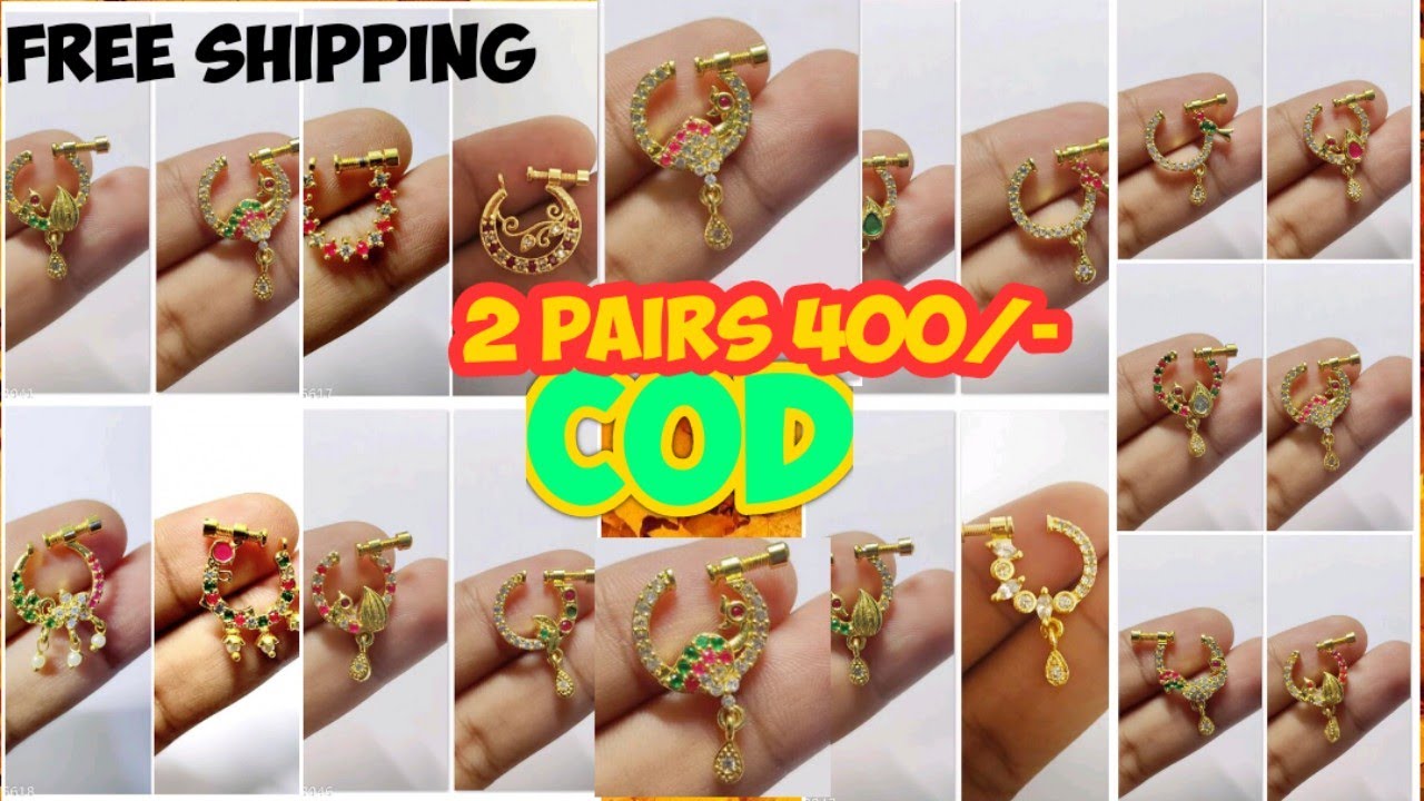 noserings designs||Nose pins collections||Cod Dm order 8143482311 - YouTube