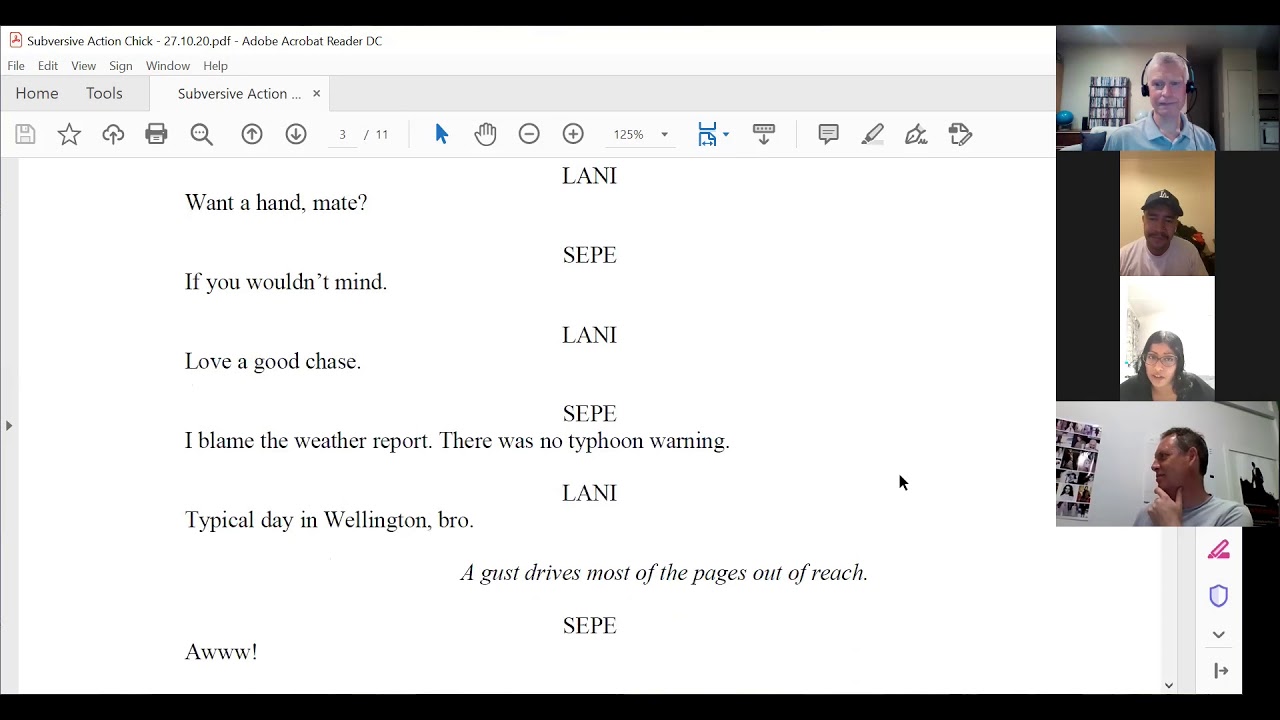 SCRIPT READING VIA ZOOM [ONLINE MEETING GREETING]ACTORS ‘SUBVERSIVE ...