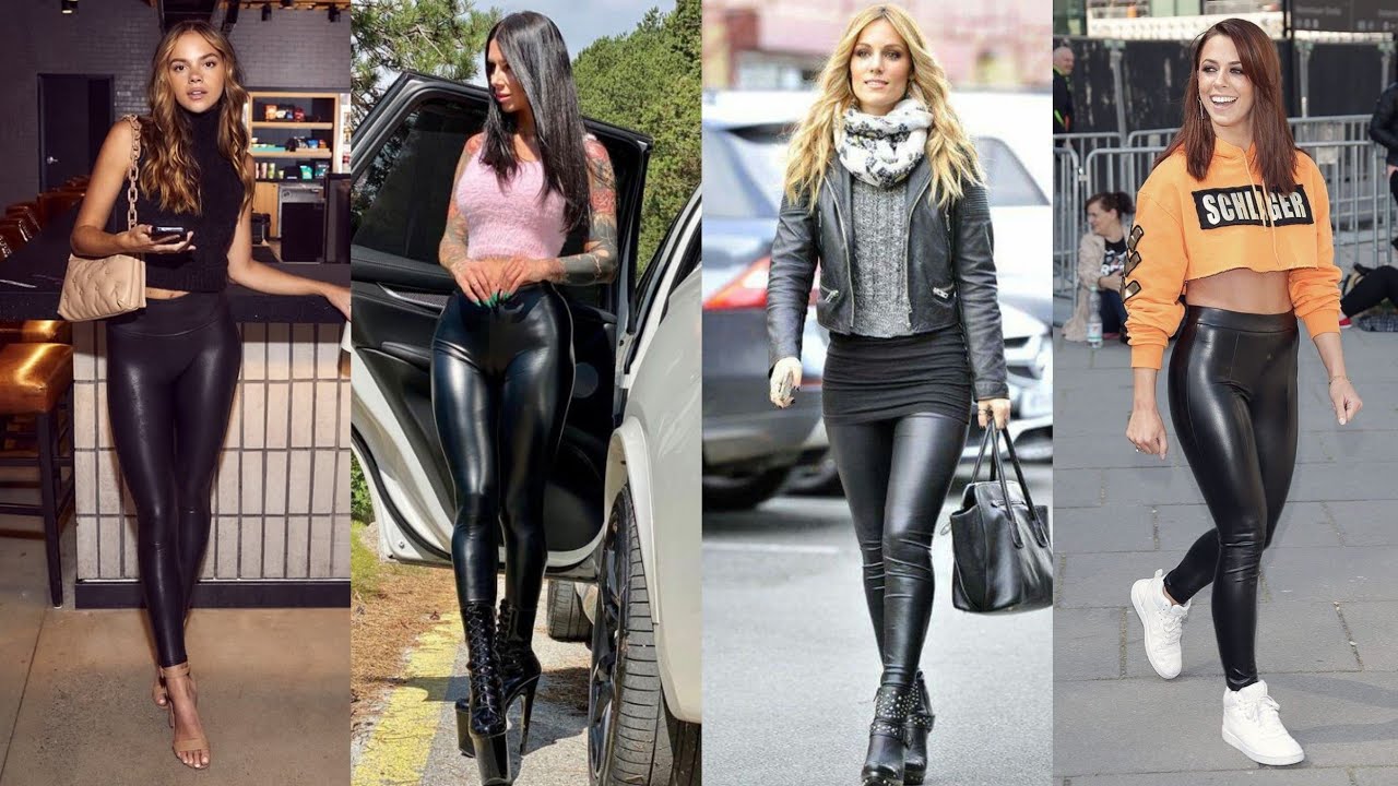New arrival designs of faux leather lagging outfits for ladies #leather ...