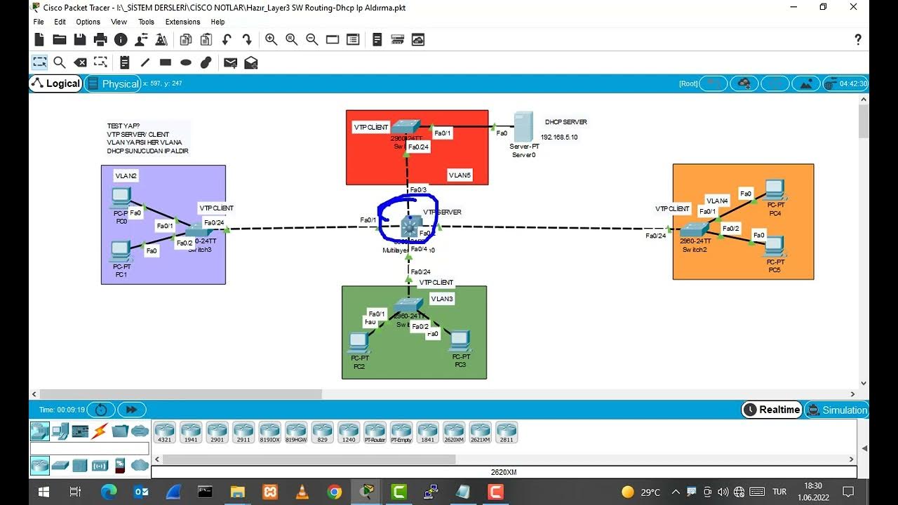 14-Uygulama L3 Multilayer Switch ile Routing Uygulaması - YouTube
