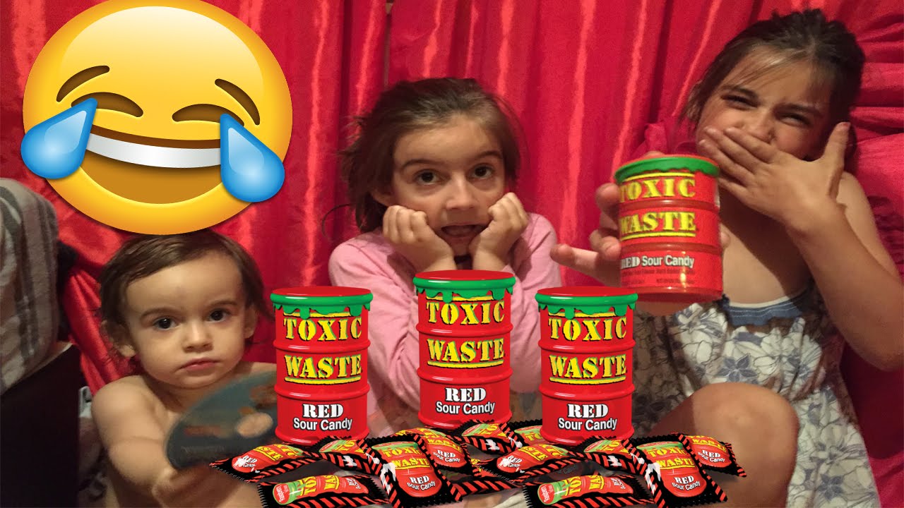 Extremely Sour Candy Challenge! Little Kids Eat Toxic Waste! - YouTube