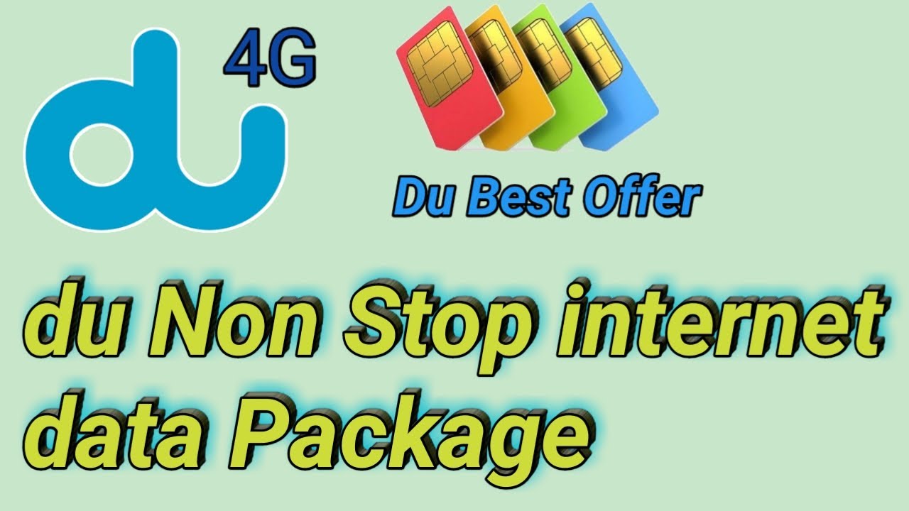 du Non Stop internet data | du internet packages | du internet package ...