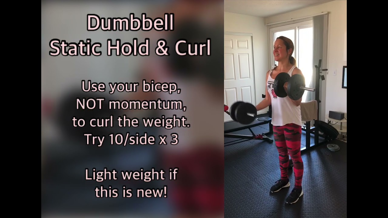 Dumbbell Static Hold & Curl - YouTube