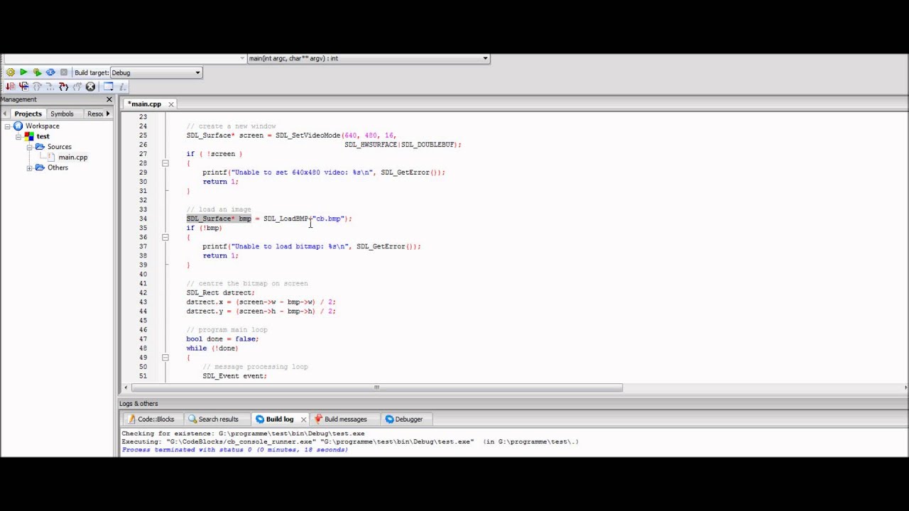 DC OpenGL SDL pour jeu 3D ep1 - YouTube