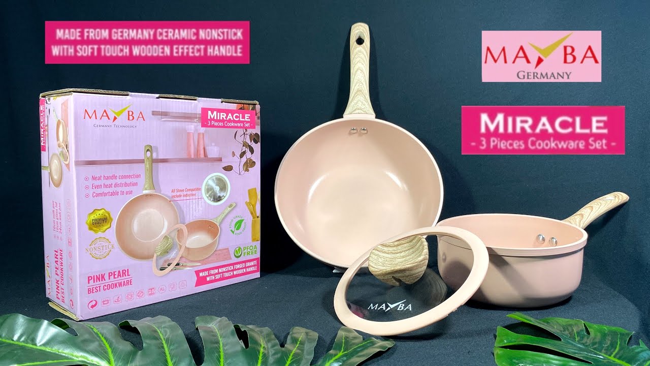 REVIEW PANCI SET MAYBA SERIES MIRACLE BAHAN PEARL CERAMIC ANTI LENGKET ...