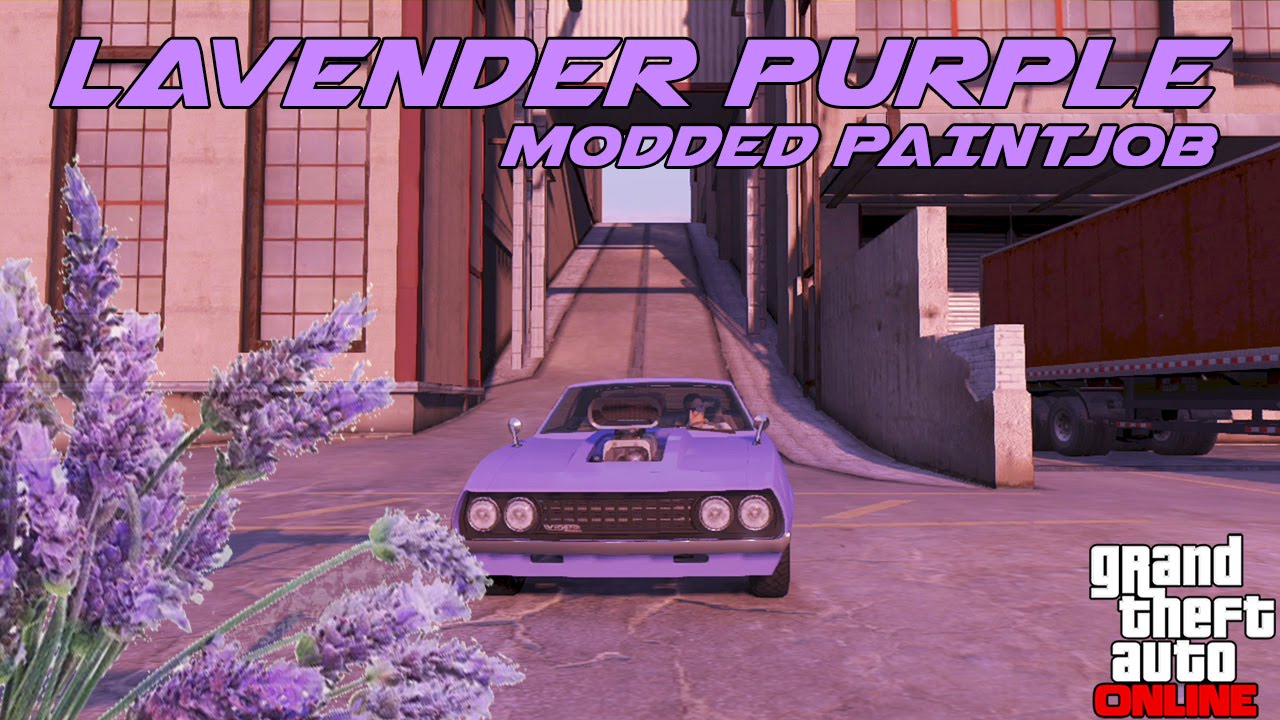 GTA 5 ONLINE LAVENDER PURPLE MODDED PAINTJOB - YouTube